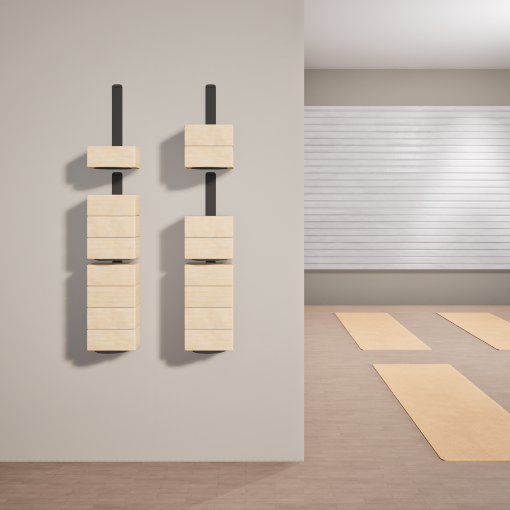 Yoke Floating Yoga Block Wall Bracket | Yoga Storage for Yoga Studios ...